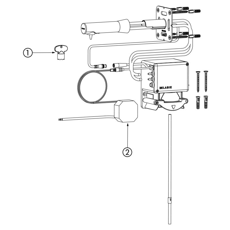 Distributeur de savon mural électronique (réf. 512151S) - DELABIE